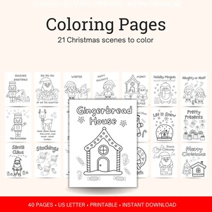 Christmas Activity Bundle for Kids, Printable Games and Coloring Pages ...