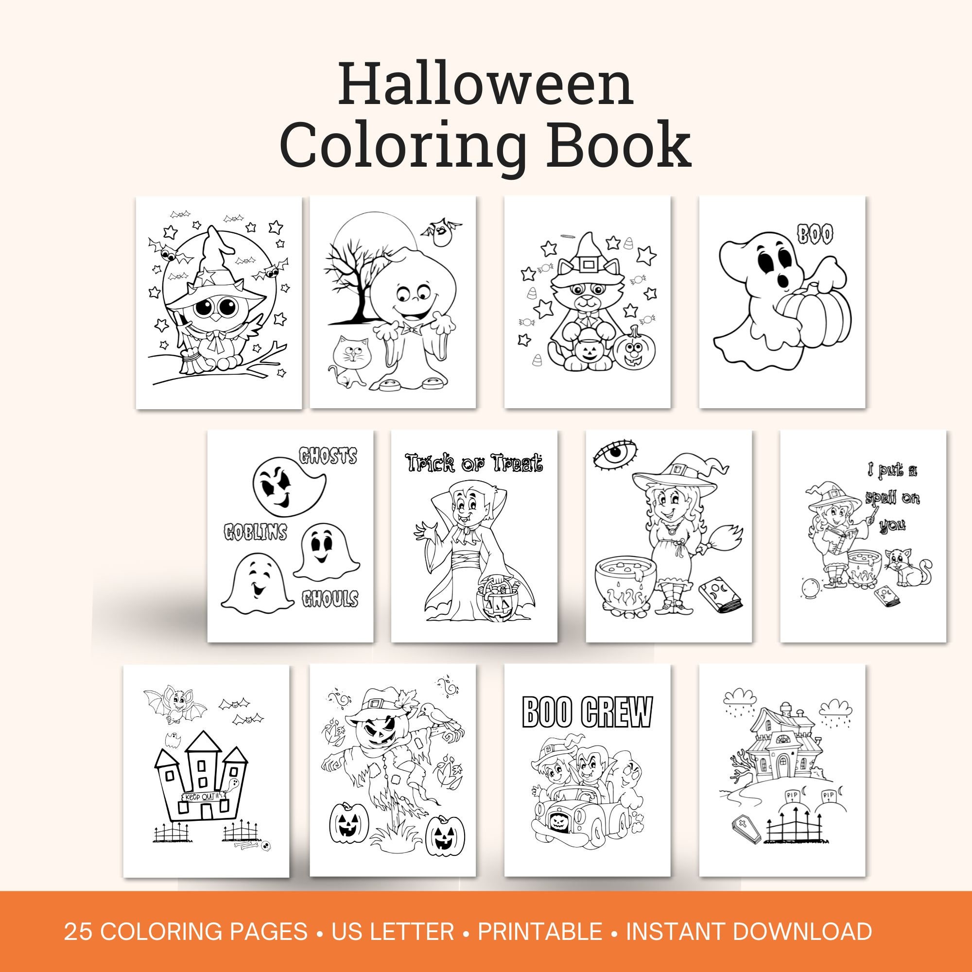 Halloween Printable Coloring Pages, Halloween Coloring Sheets ...