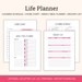 Life Planner Printable Pink Minimalist, Life Binder, All-in-one Planner ...