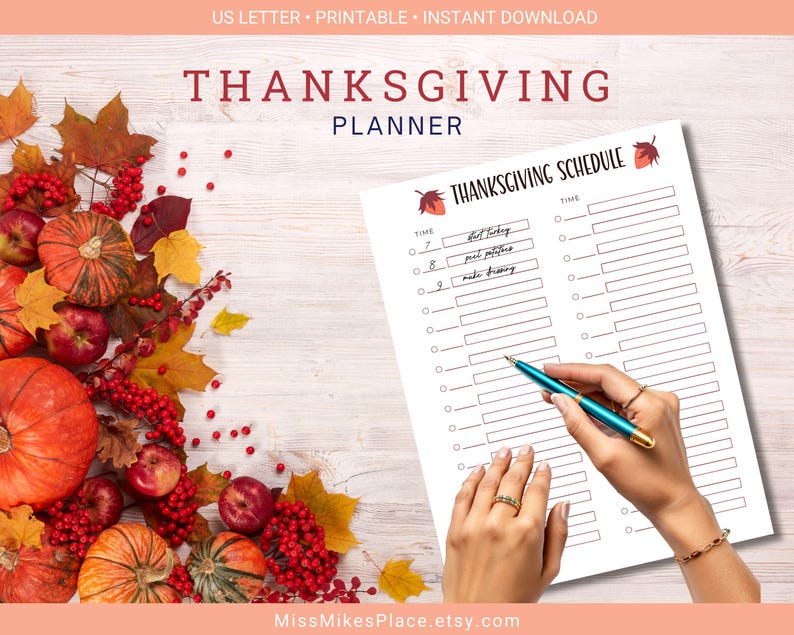 Thanksgiving Planner Printable Bundle With Games (digital Download) - Etsy