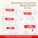 Christmas Activity Bundle for Kids, Printable Games and Coloring Pages ...