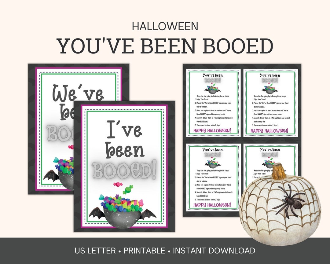 We've Been Booed Halloween Printable Kit, We've Been Booed, I've Been ...