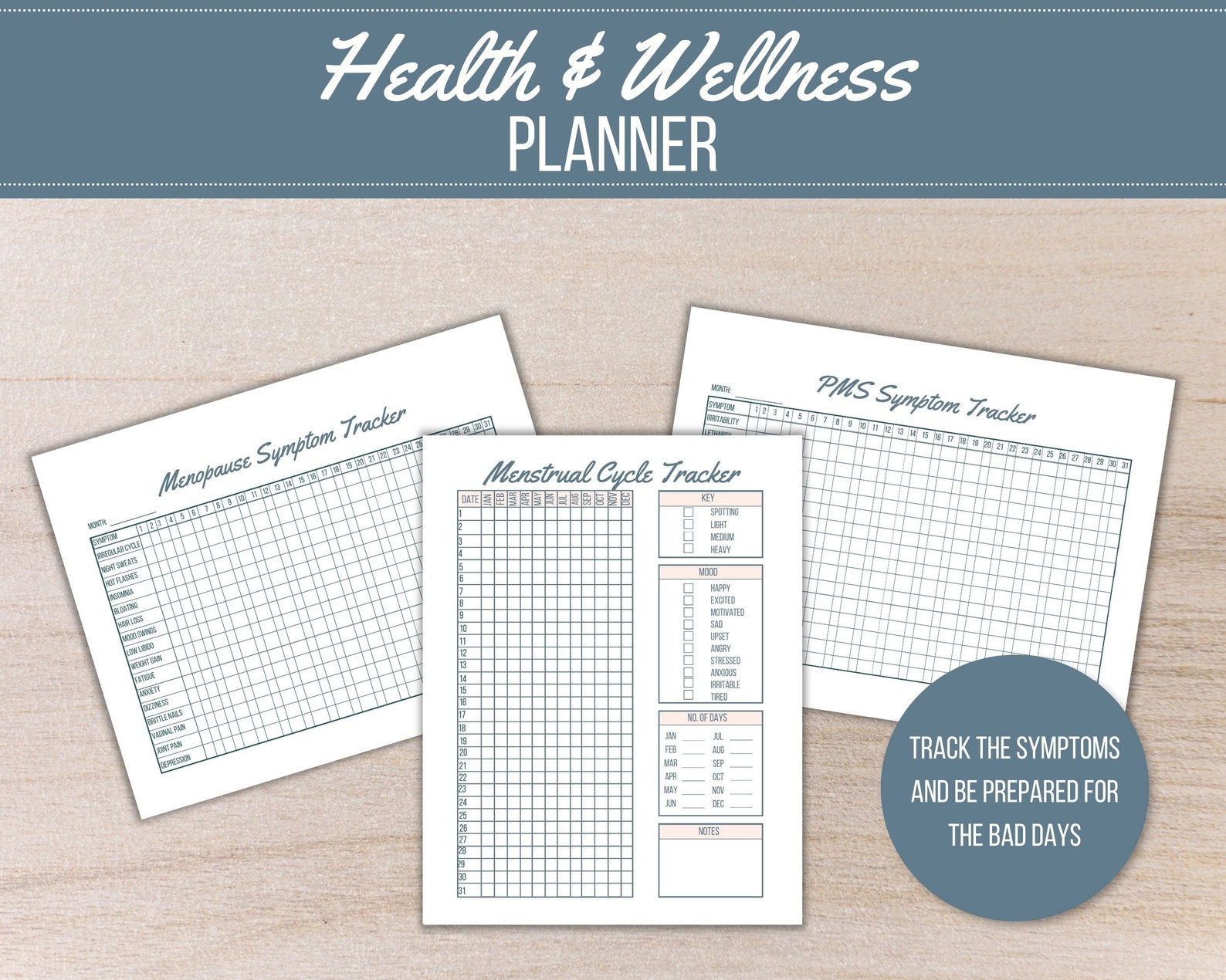 Health and Wellness Planner Printable | Etsy