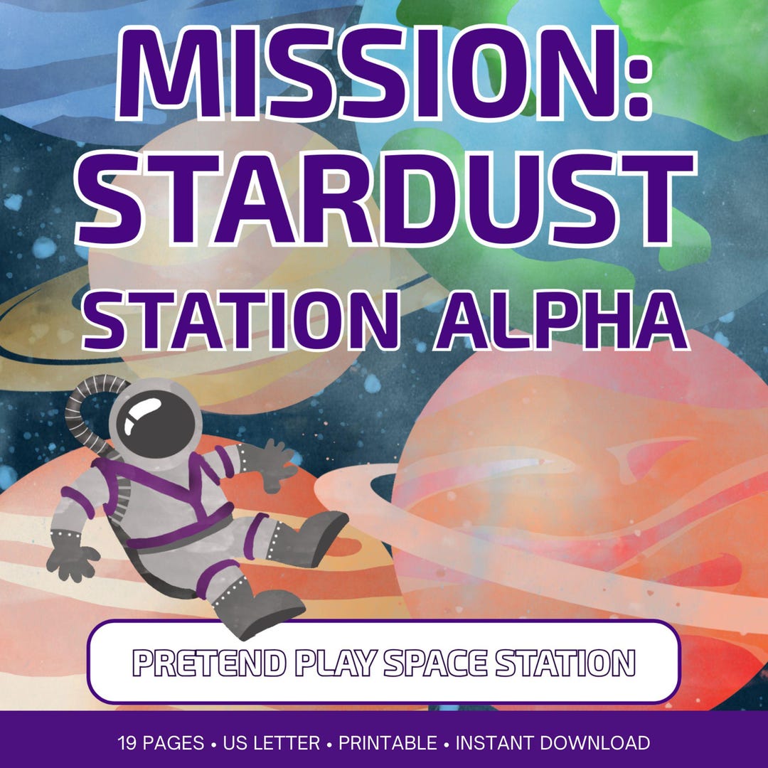 Space Station Pretend Play Printable Kit for Kids, Dramatic Play Space ...