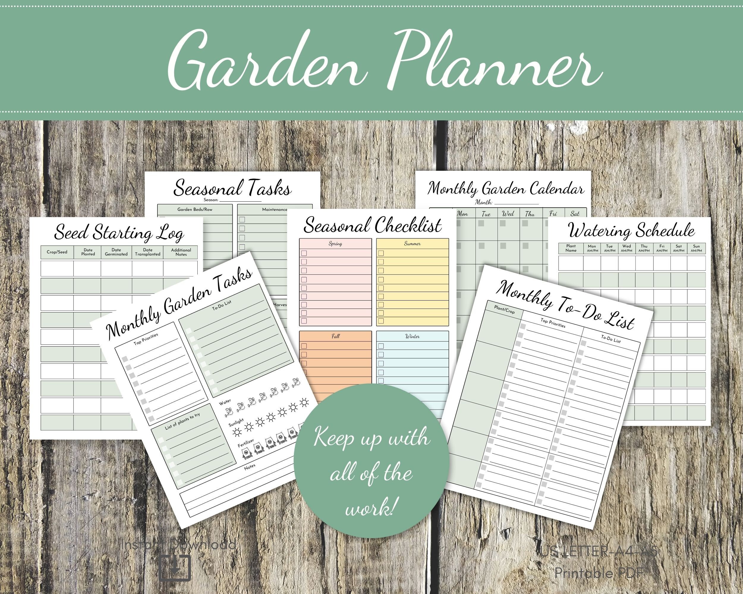 Garden Planner Printable Bundle for Vegetable and Flower - Etsy