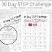30 Day Step Challenge Printable, Fitness Challenge Printable, Walking ...