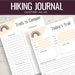 Hiking Journal, Backpacking Diary, Printable PDF - Etsy