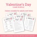 Valentine's Day Printable Games for Kids and Adults, Classroom ...