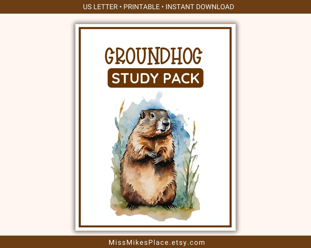 Groundhog Study Unit Printable, Winter Animals, Hibernation ...