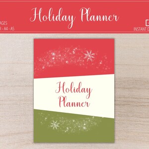 Holiday Planner Printable Christmas Planner Holiday Meal - Etsy