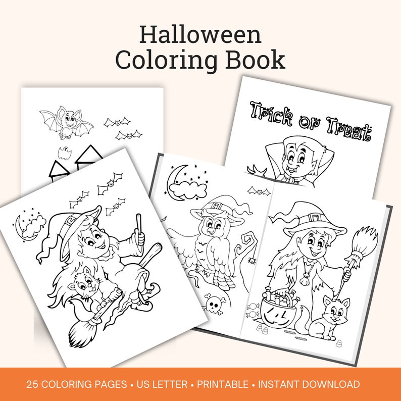 Halloween Printable Coloring Pages, Halloween Coloring Sheets ...