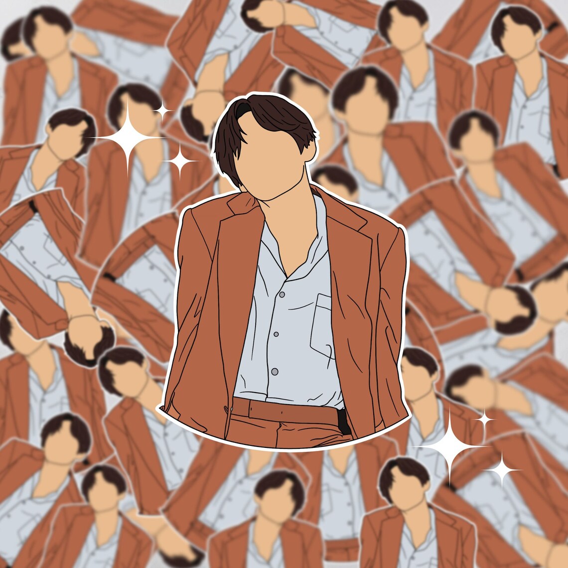 BTS Stickers Taehyung V Sticker Pack 1 - Etsy