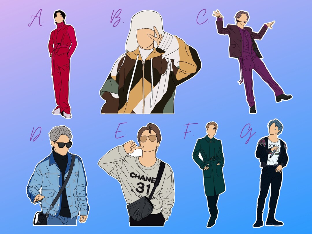 BTS Stickers | Jimin Sticker Pack #1 - Etsy