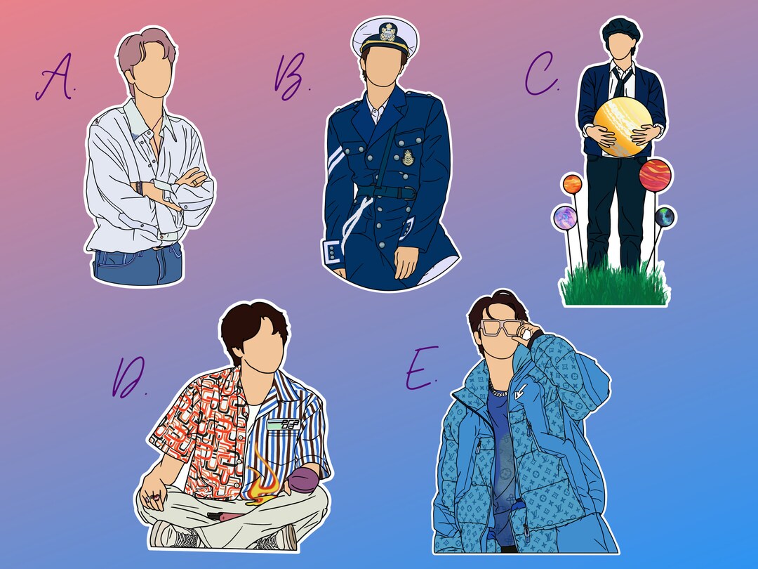 BTS Stickers | Jin Sticker Pack #2 - Etsy