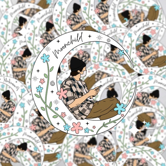BTS Stickers Namjoon RM Moon Sticker - Etsy