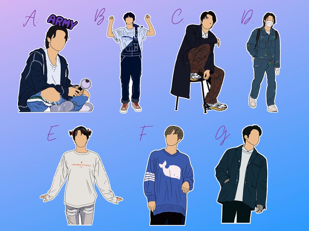 BTS Stickers | Jin Sticker Pack #1 - Etsy