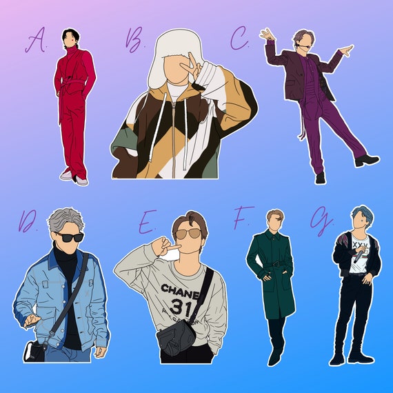 BTS Stickers Jimin Sticker Pack 1 - Etsy