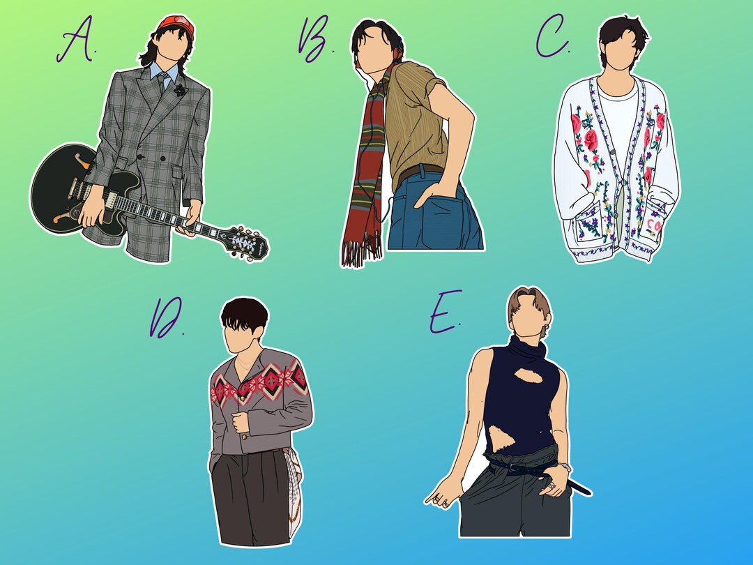 BTS Stickers | Taehyung (V) Sticker Pack #3 - Etsy