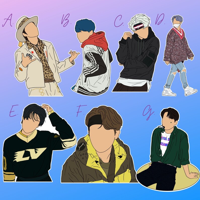 BTS Stickers Suga Sticker Pack 1 - Etsy