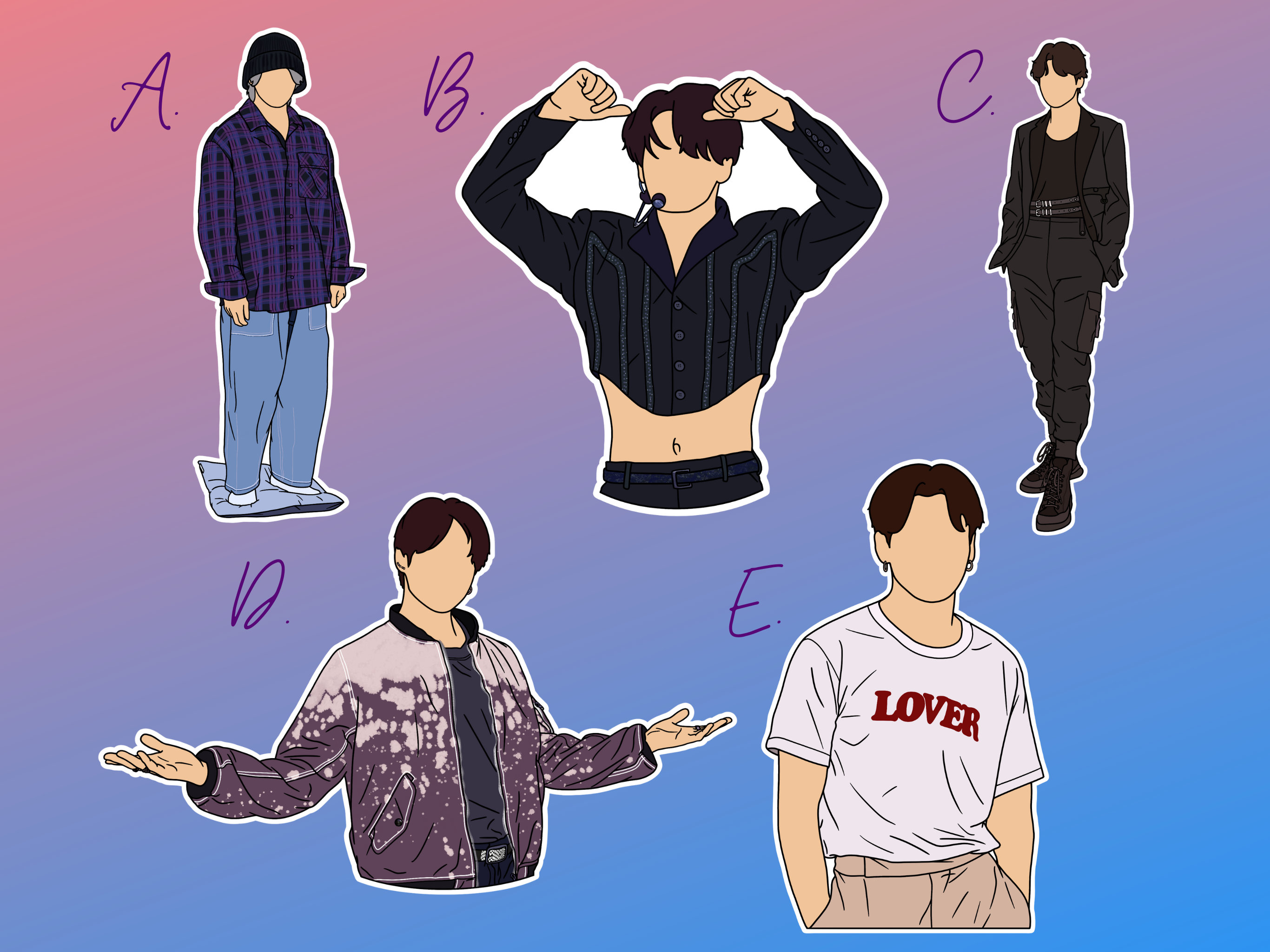 BTS Stickers Jungkook Sticker Pack 2 - Etsy