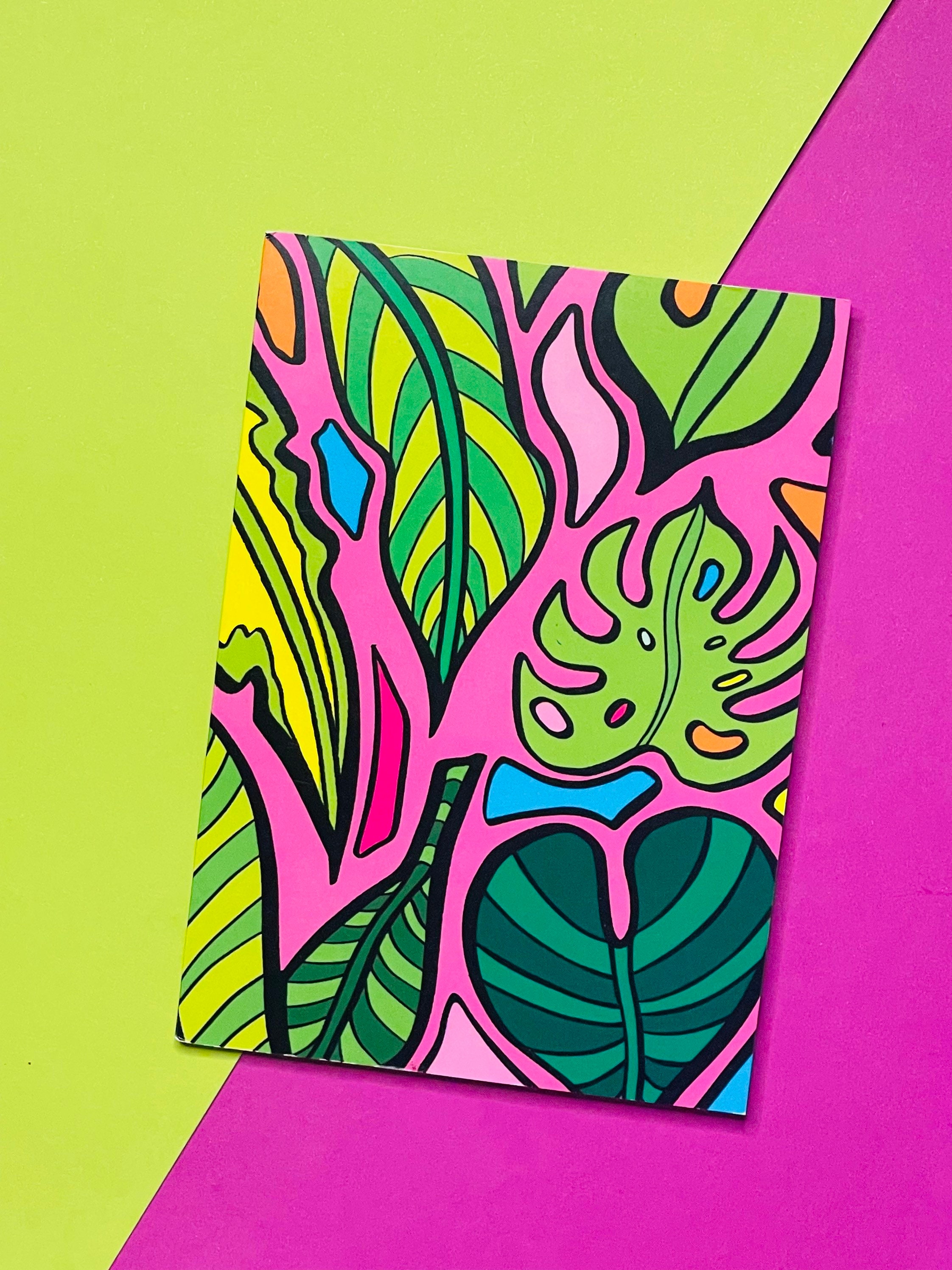 Pink Tropical Card - Etsy