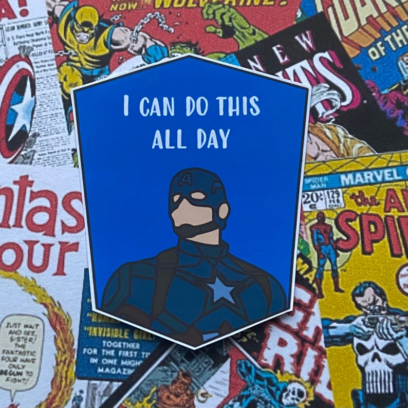 Captain America Sticker - Etsy