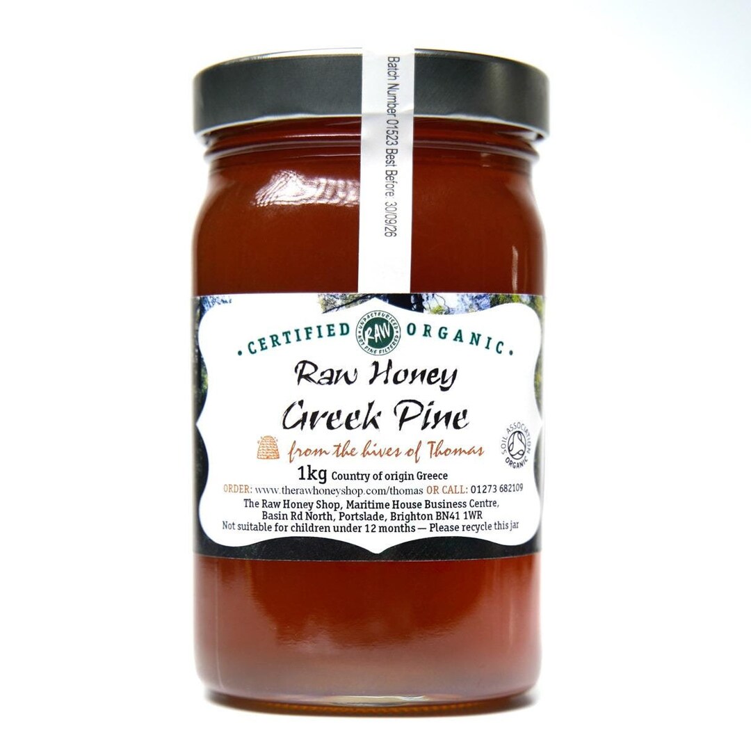 Greek Pine Raw Honey | Certified Organic | Natural, Pure & Unprocessed ...