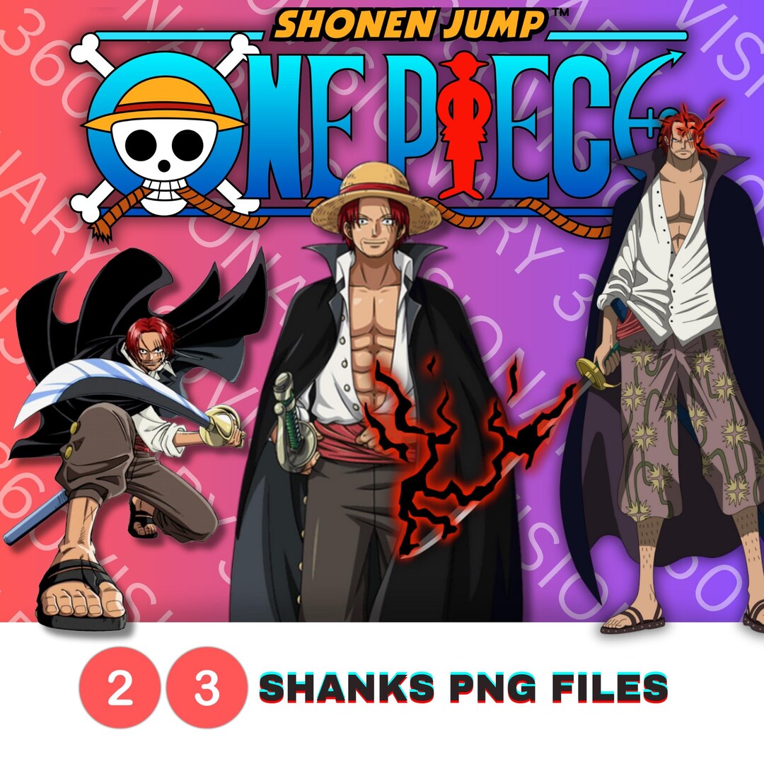 23 Shanks One Piece PNG Files - High-quality Anime Clipart, Digital ...