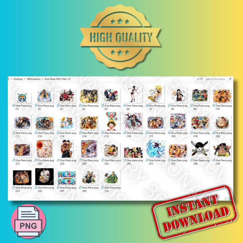 One Piece PNG Bundle | 35 Anime PNG Files | Luffy Clipart Pack ...