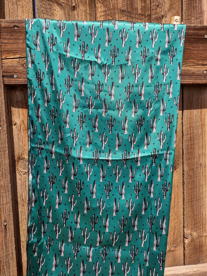 Wild Rag - Green With Cactus, Western Wild Rag, Cowboy Western Neck ...