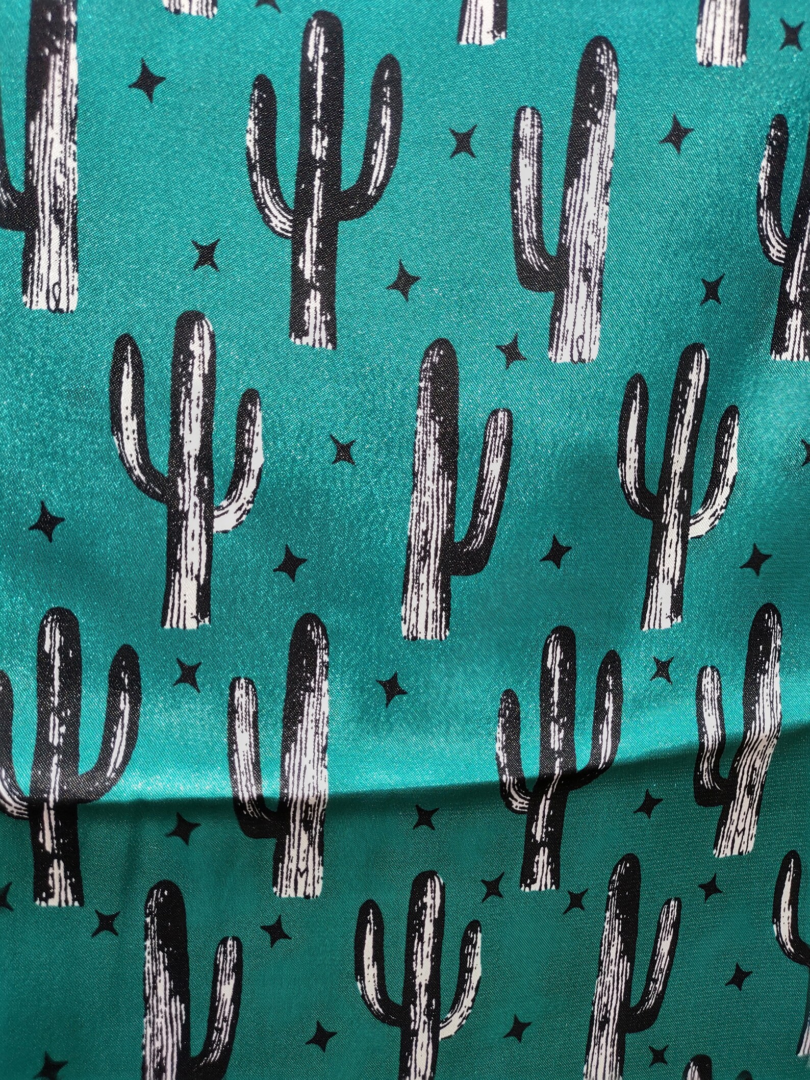 Wild Rag - Green With Cactus, Western Wild Rag, Cowboy Western Neck ...