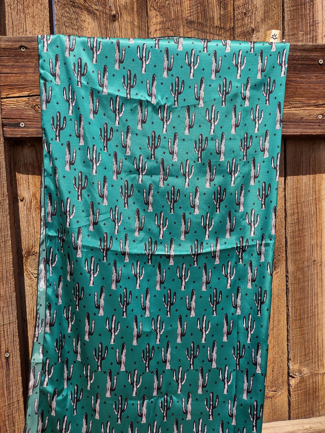 Wild Rag Green With Cactus Western Wild Rag Cowboy Western - Etsy