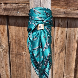 Wild Rag - Green With Cactus, Western Wild Rag, Cowboy Western Neck ...