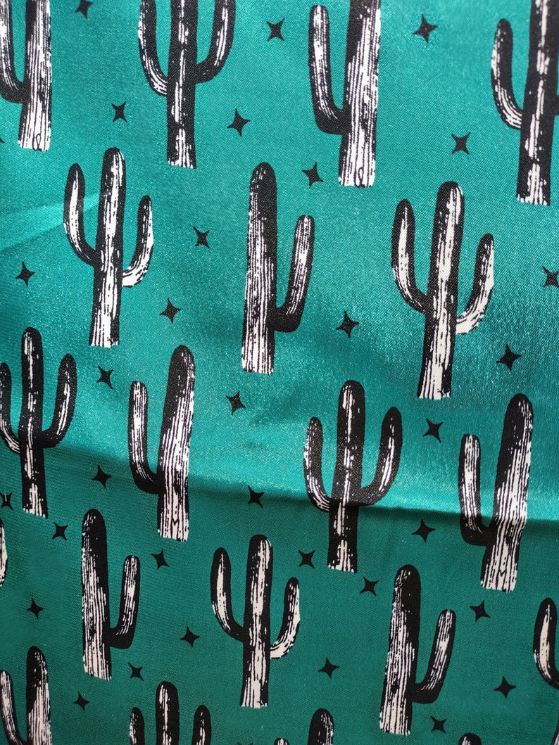 Wild Rag - Green With Cactus, Western Wild Rag, Cowboy Western Neck ...