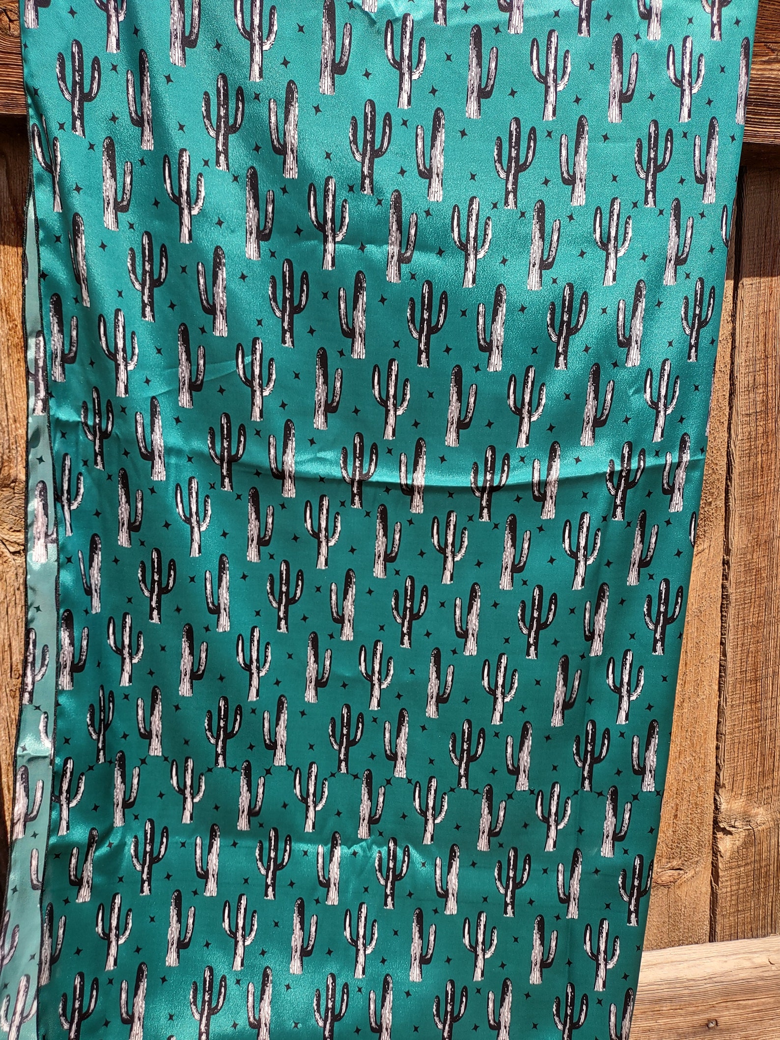 Wild Rag - Green With Cactus, Western Wild Rag, Cowboy Western Neck ...