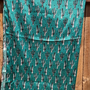 Wild Rag - Green With Cactus, Western Wild Rag, Cowboy Western Neck ...