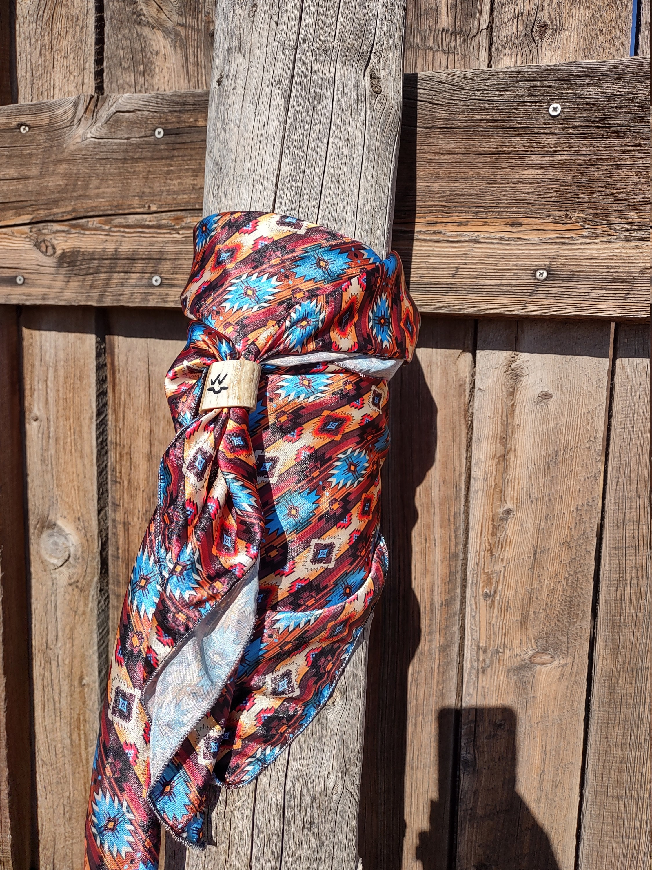 Wild Rag, Aztec Wild Rag, Blue, Brown and Tan, Western Wild Rag, Cowboy ...