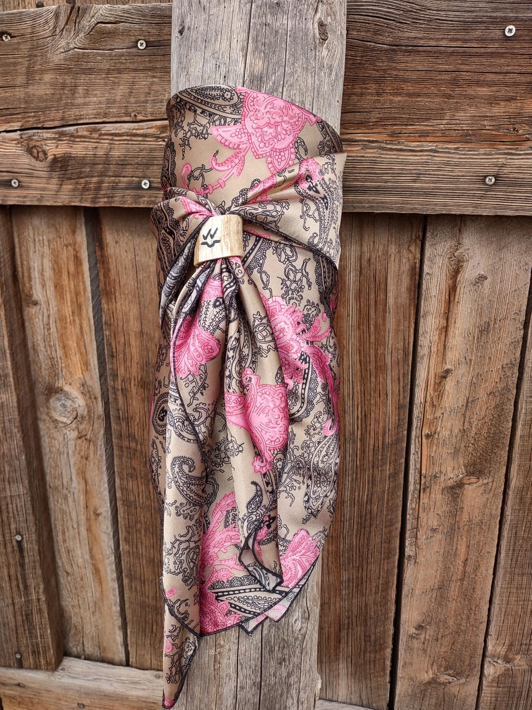 Pink Paisley Wild Rag, Western Wild Rag, Paisley Wild Rag, Pink and ...