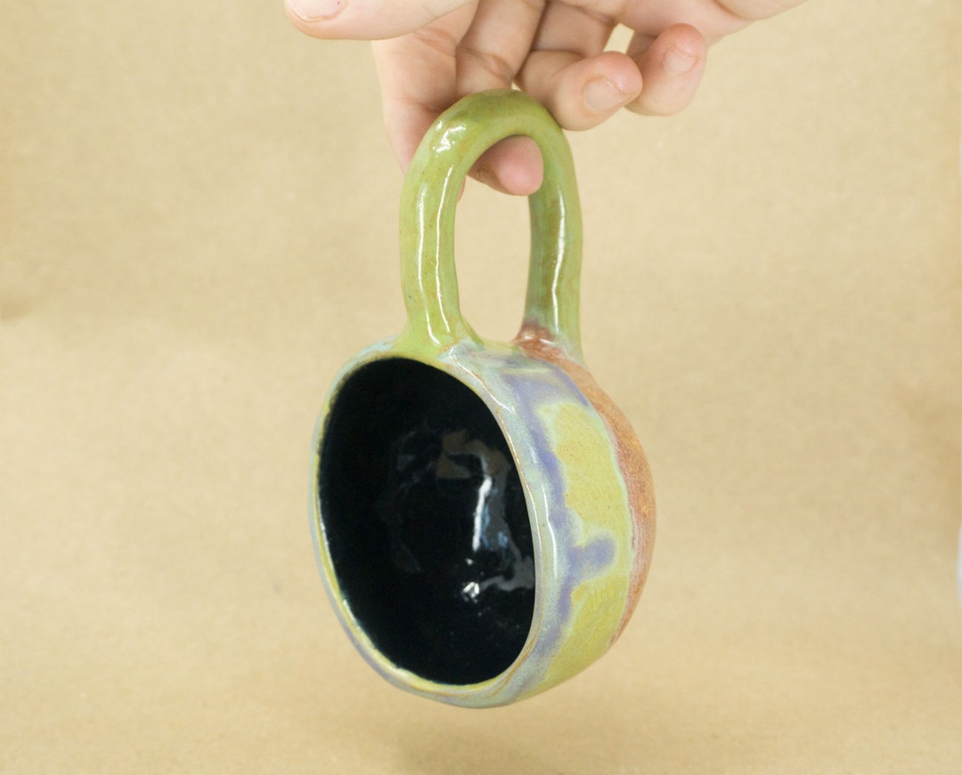 Ceramic Handmade Pinch Pot Rustic Green Mugs , Tea Cup, Coffee Mugs - Etsy