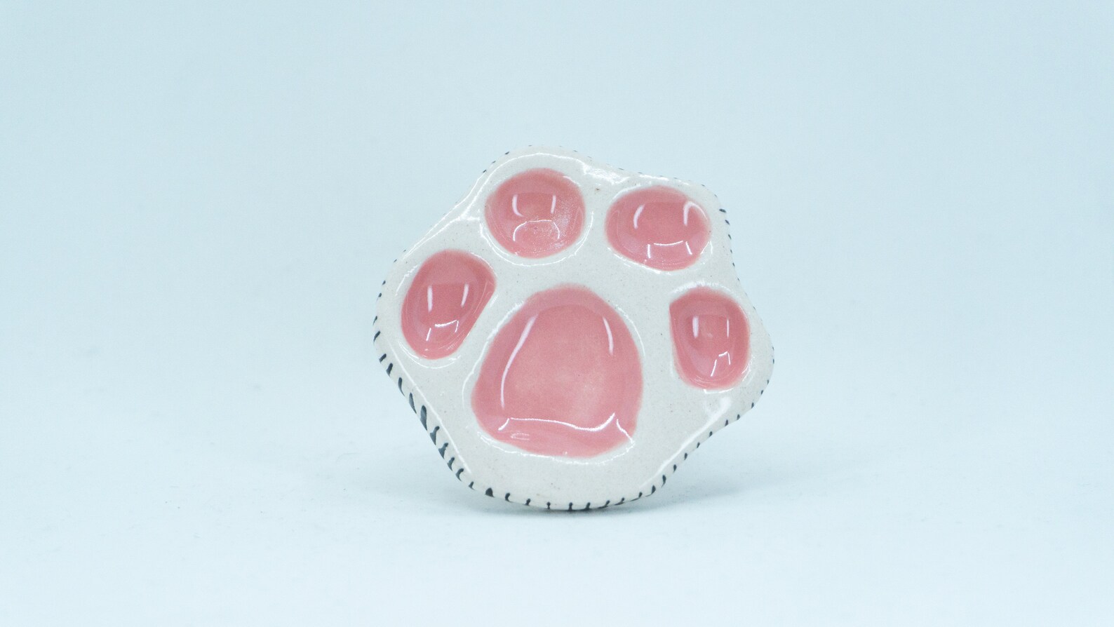 Ceramic Handmade Cute Paw Palette Ring , Watercolor Palette, Ceramic ...