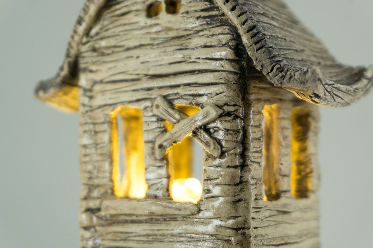 Ceramic Handmade Haunted House Night Lamp Battery Operated - Etsy