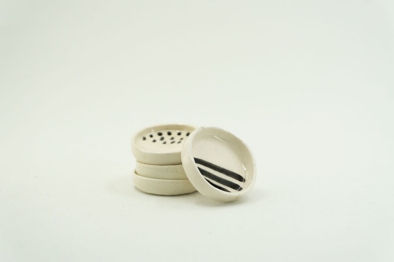 Ceramic Tiny Plates Miniature Handmade Minimal Dollhouse Serving Plate ...