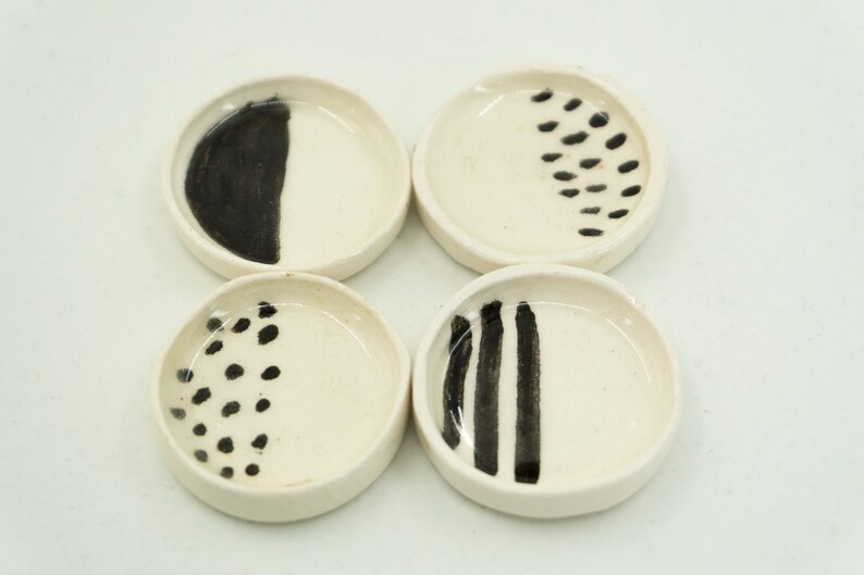 Ceramic Tiny Plates Miniature Handmade Minimal Dollhouse Serving Plate ...