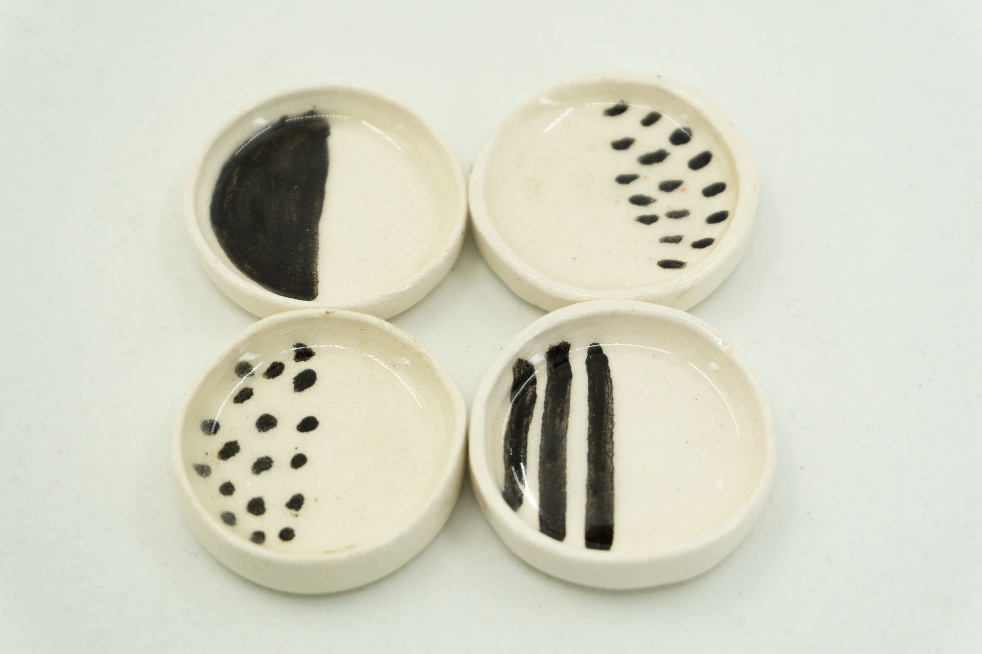 Ceramic Tiny Plates Miniature Handmade Minimal Dollhouse Serving Plate ...