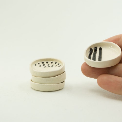 Ceramic Tiny Plates Miniature Handmade Minimal Dollhouse - Etsy