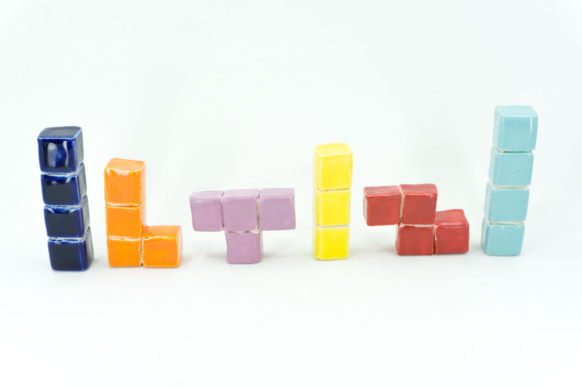 Ceramic Handmade Tetris Blocks Set Funny Geek Gift idea Tetris - Etsy ...