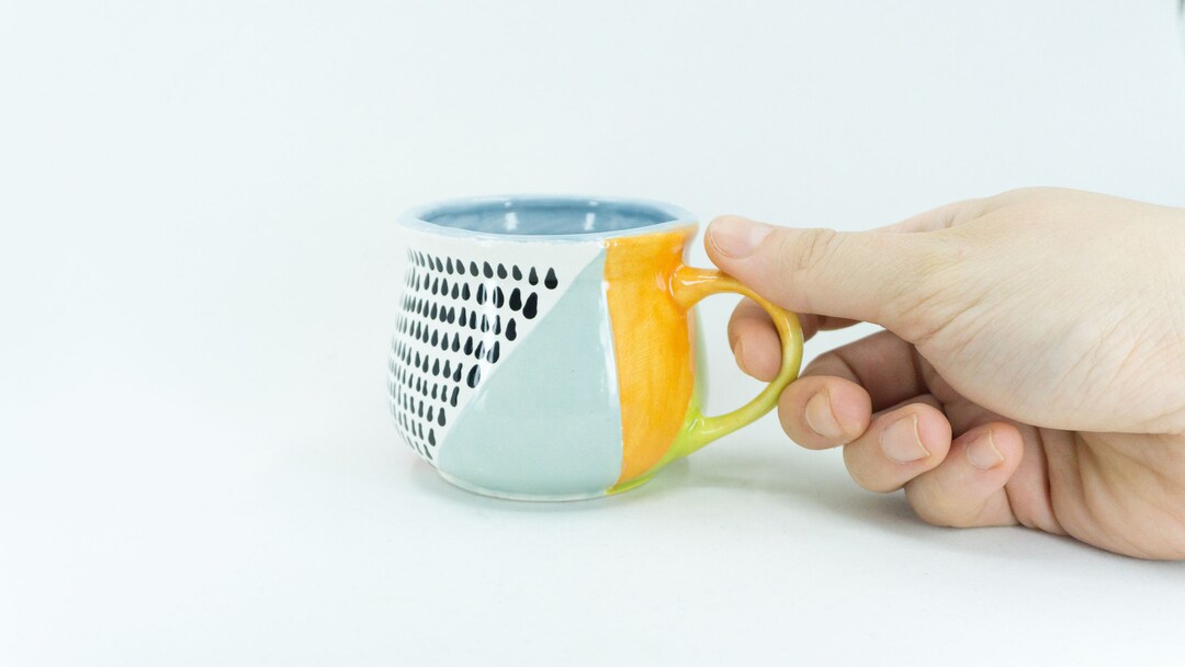 Ceramic Handmade Colorful Mug, Double Sided Mugs, Stoneware Mugs ...