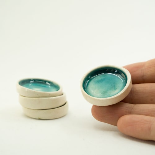 Ceramic Tiny Plates Miniature Handmade Minimal Dollhouse - Etsy