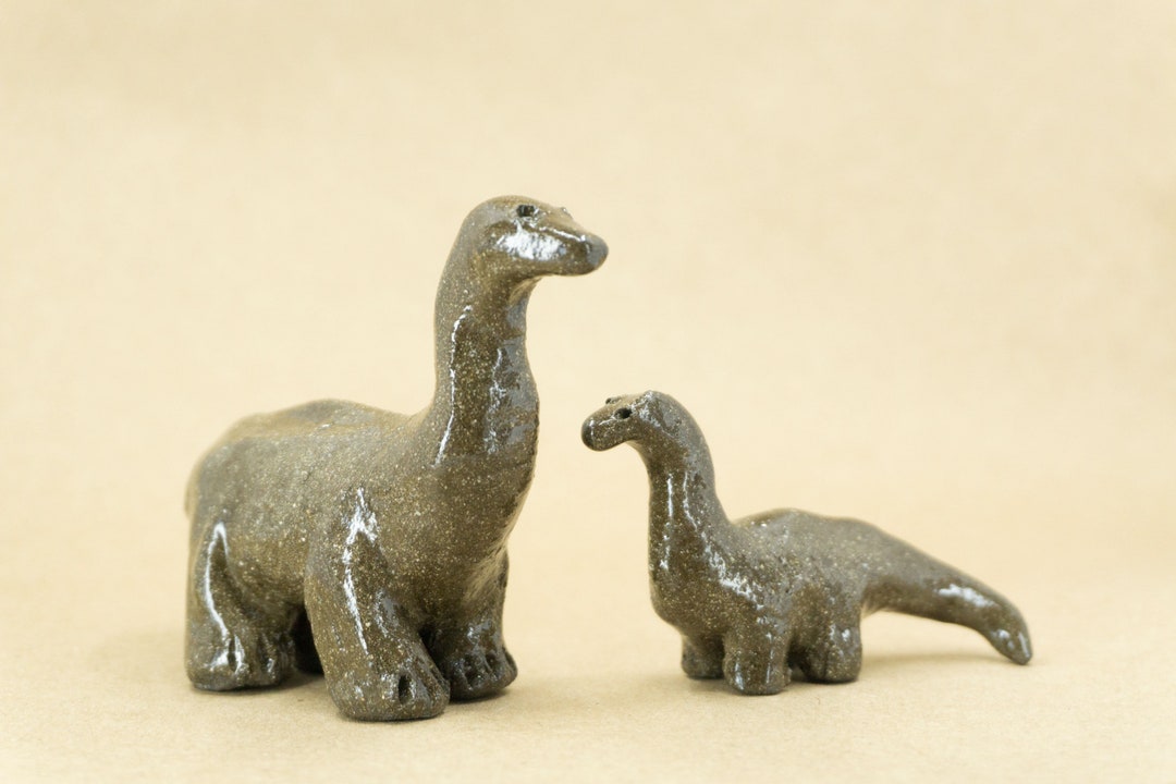 Handmade Ceramics Dinosaur Europasaurus Family Tiny Sculpture Ceramic ...