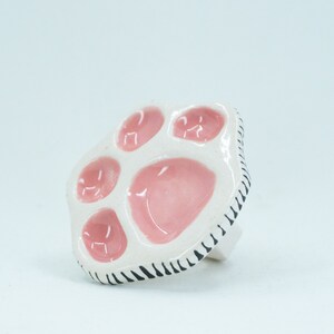 Ceramic Handmade Cute Paw Palette Ring , Watercolor Palette, Ceramic ...